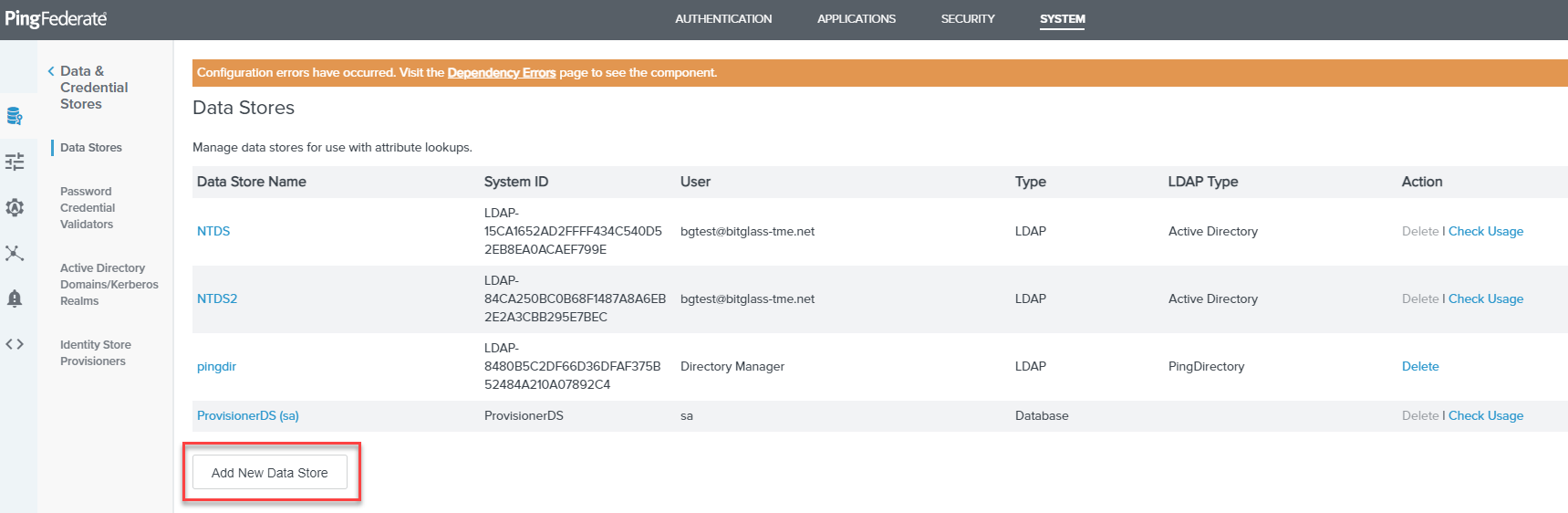 Setting up PingFed for ACS Proxy configuration